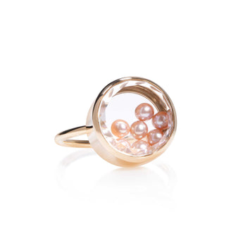 Concha Pearl Shaker Ring in 18k Gold - Moritz Glik